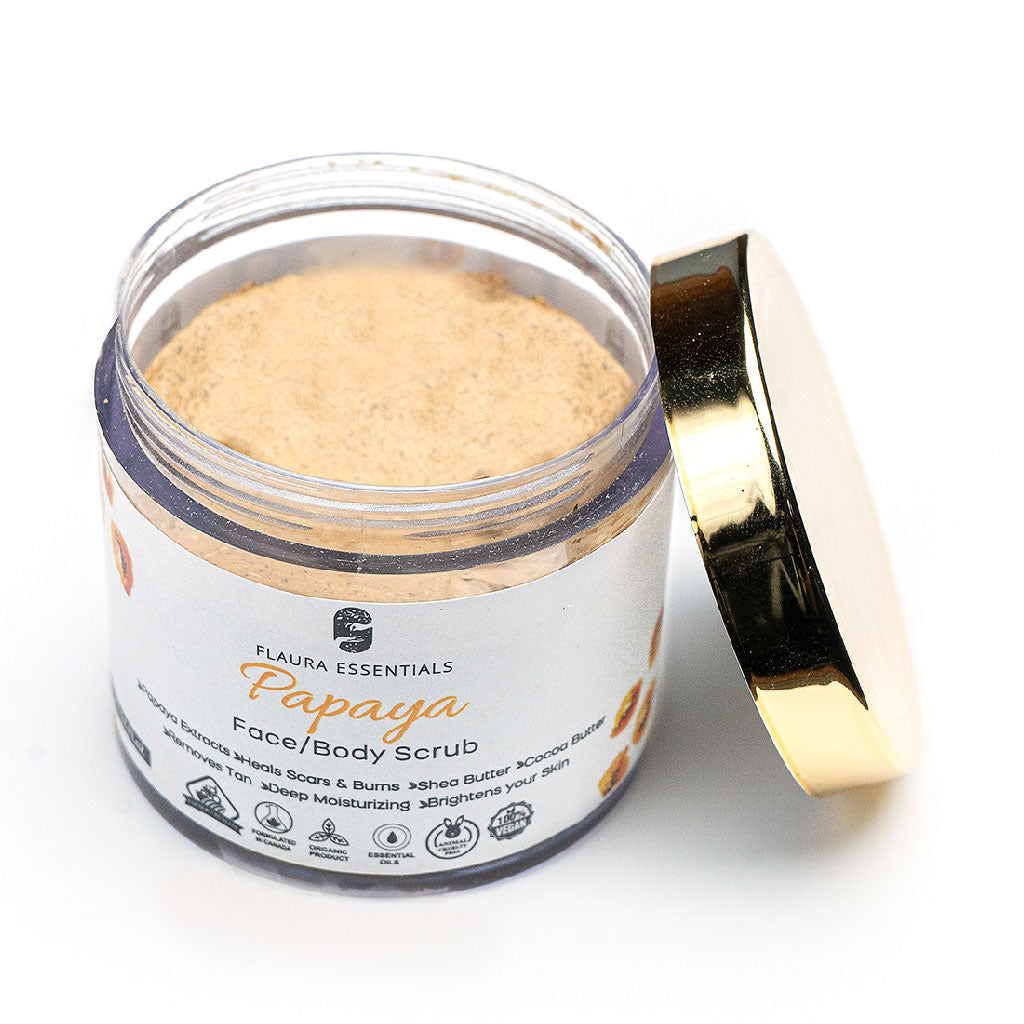 Pure Passion- Pulpy Papaya Scrub – Flaura Essentials